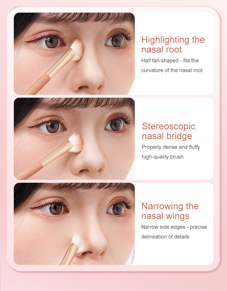 UKISS Half Fan-Shaped Nasal Shadow Brush Makeup Brush Man-made Fiber ...
