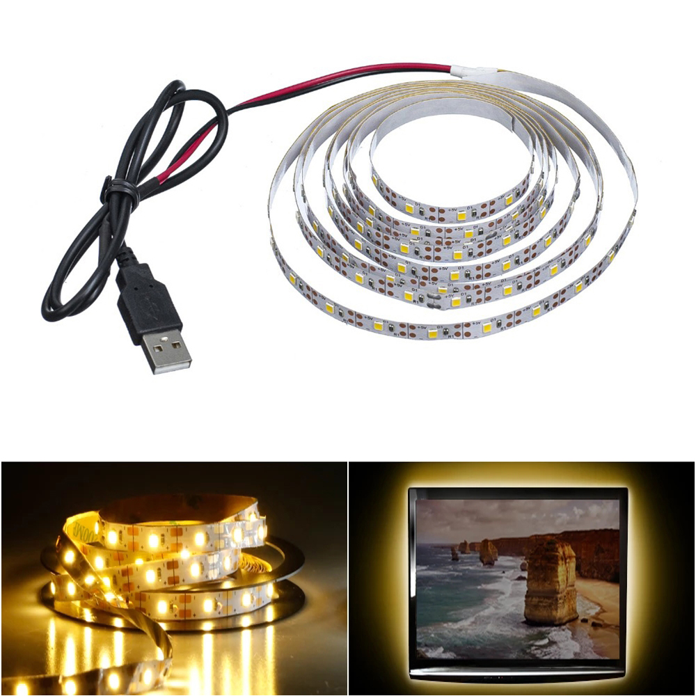 DC 5V USB LED Strips 2835 White Warm White LED Strip Light TV ...