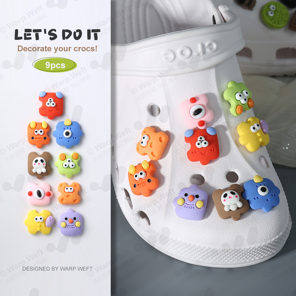 Multi-piece set Sandal Pin Buckle Shoe Charms, Cute 3D Jibbitz Set for ...