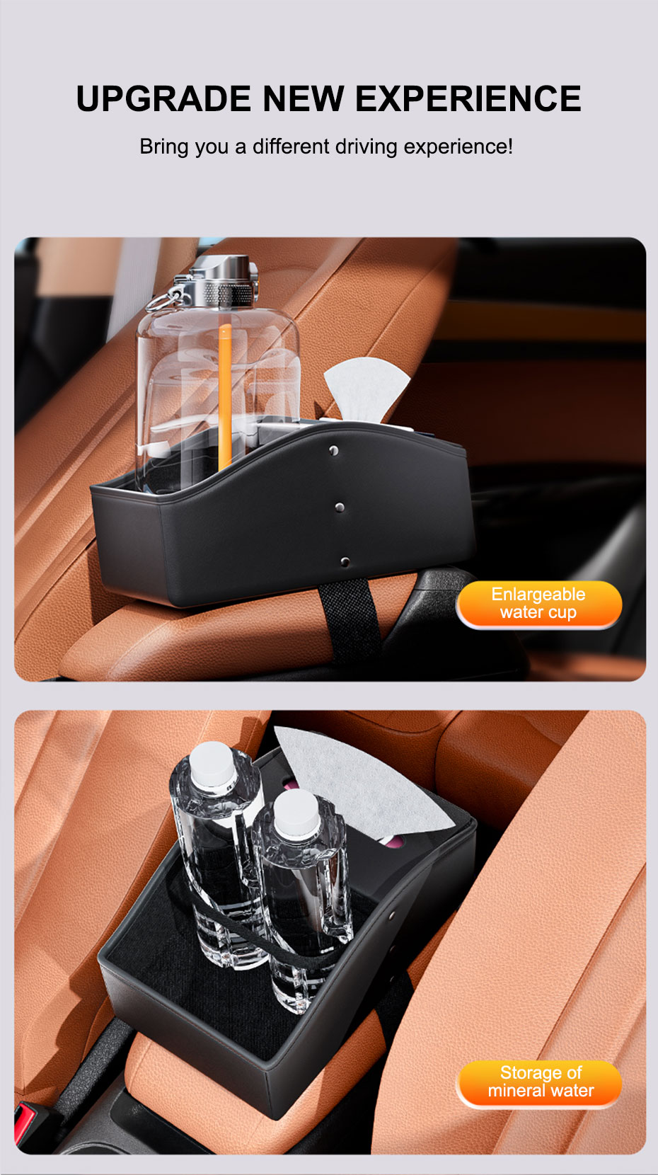 SEAMETAL Car Armrest Atorage Box Center Console Organizer Car Organizer ...
