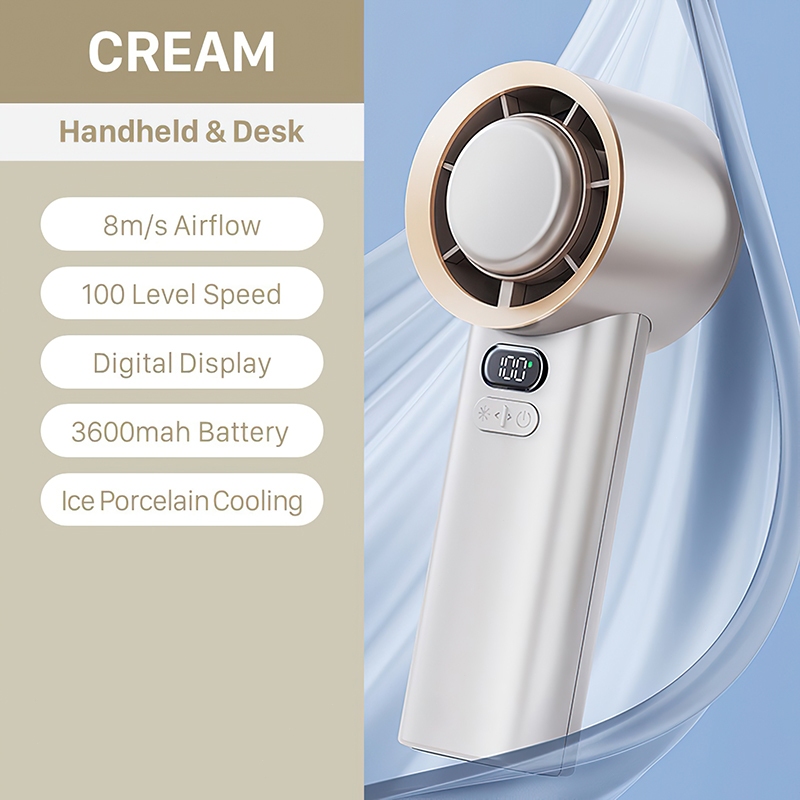 Portable Handheld Turbo Fan 100 Speeds Adjustable Jet Fan Air ...