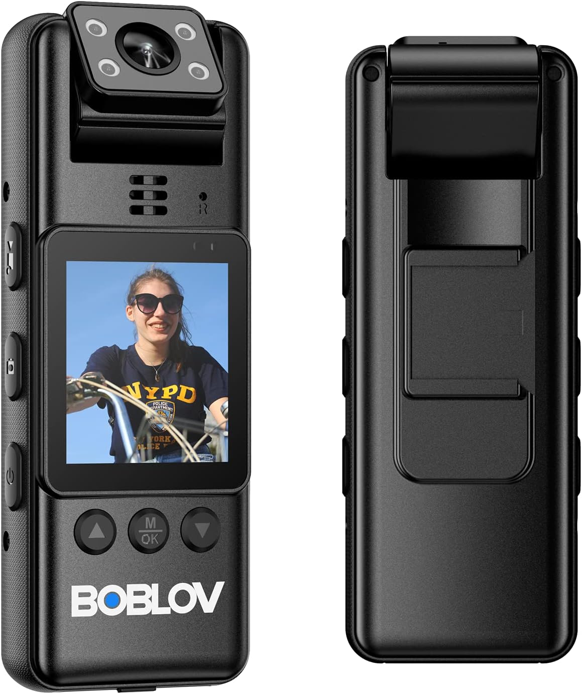 BOBLOV A23 Body Worn Camera, 180° Rotate Video Camera with Night Vision ...