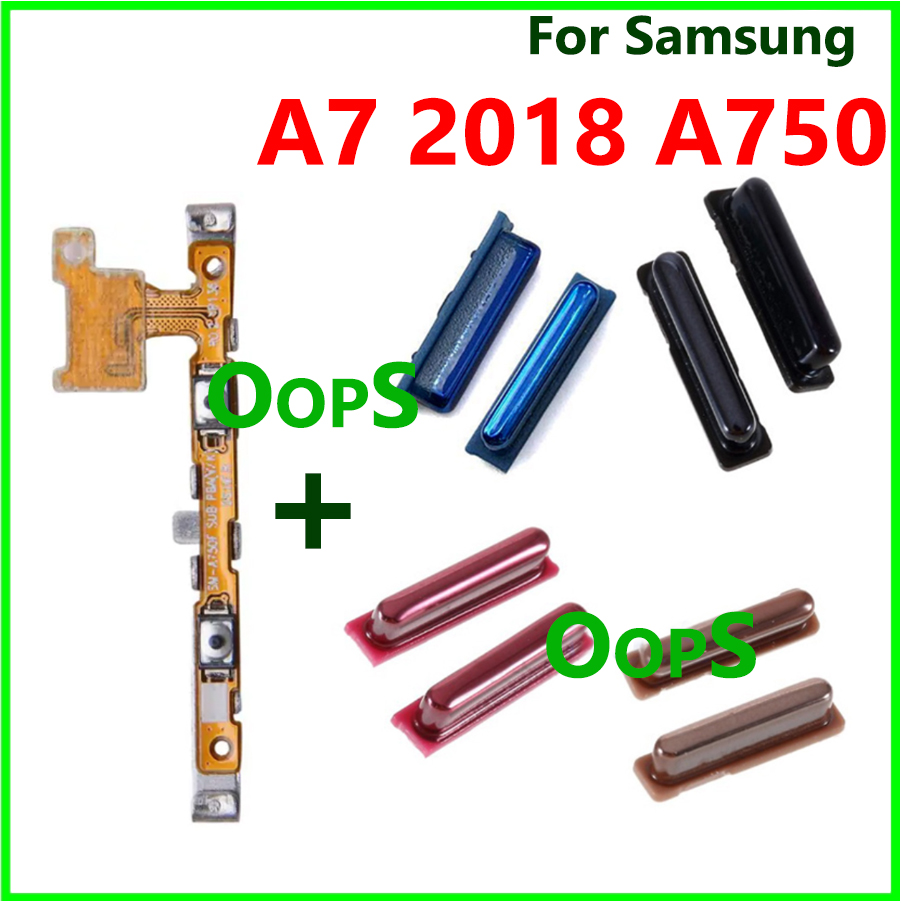 Power on off Volume button flex For Samsung A7 2018 A750 Phone Up Down ...