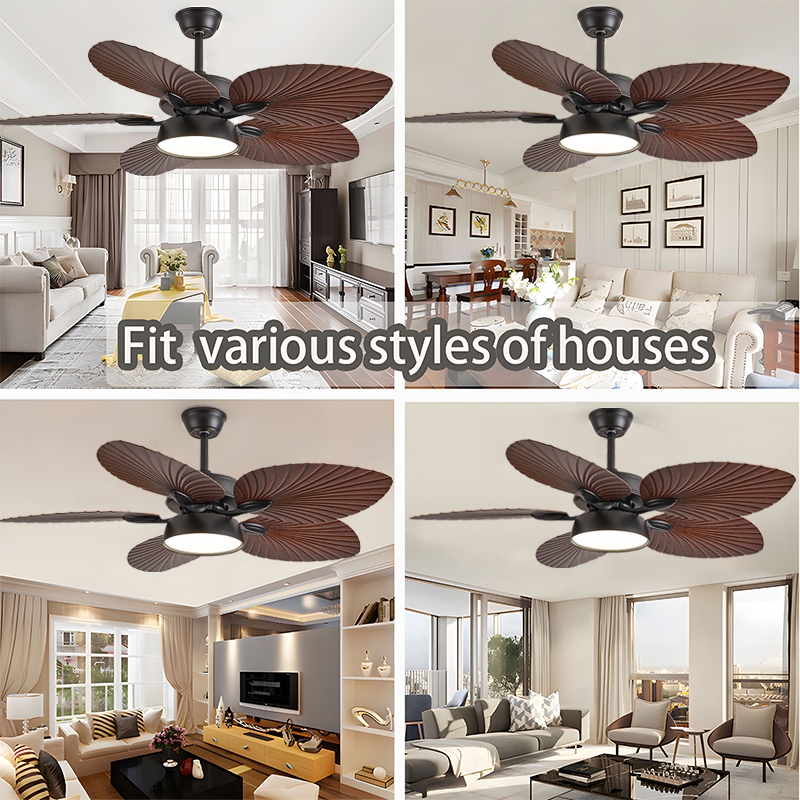 Nordic Ceiling Fan With Light DC motor 6 Speed Strong Wind 52 Inch Fan ...