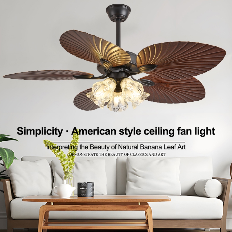 Nordic Ceiling Fan With Light DC motor 6 Speed Strong Wind 52 Inch Fan ...