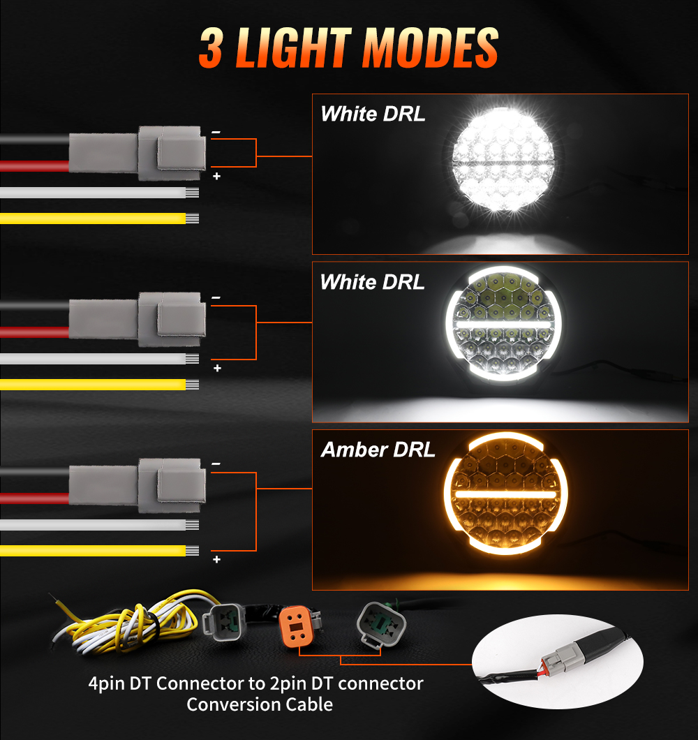 CO LIGHT 9" INCH Round LED Work Light Spot Flood Combo Driving Lights ...