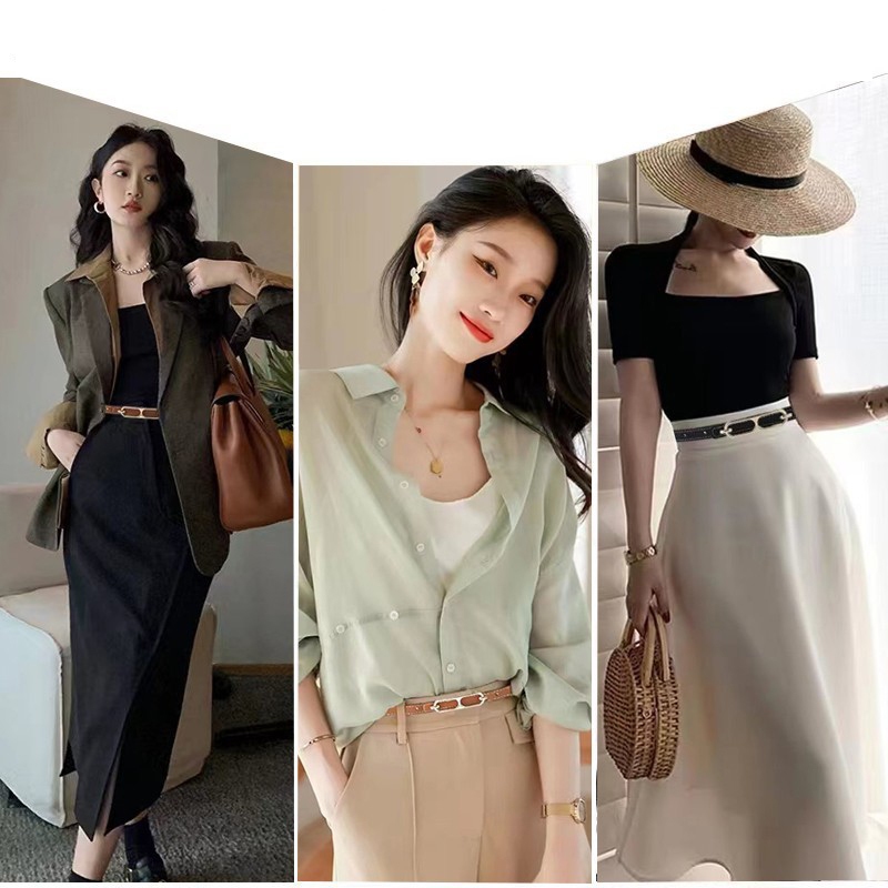 【READY STOCK MALAYSIA】Women's Casual Belt Basic Porous Adjustable ...