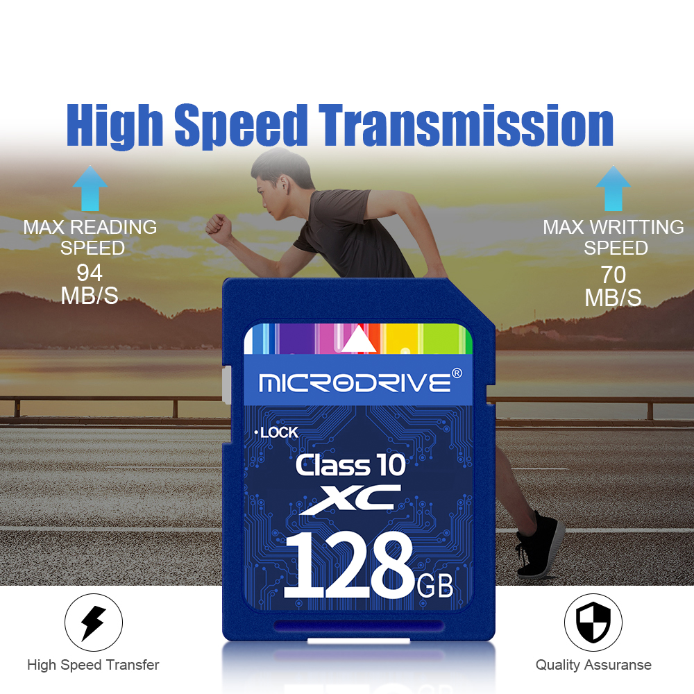 Red MicroSD Card 32GB-256GB U3 Class 10 - High Speed 4K TF Card for ...