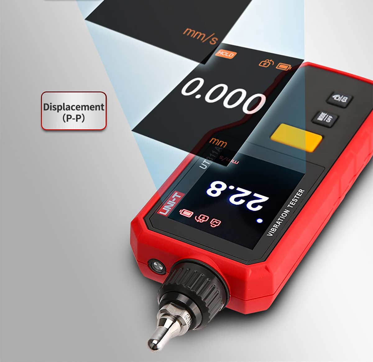 UNI-T Vibration Tester UT311A UT312A Vibrometer Acceleration Velocity ...