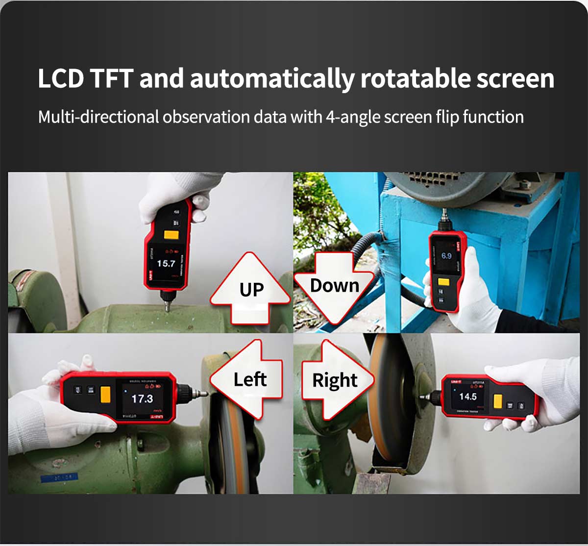 UNI-T Vibration Tester UT311A UT312A Vibrometer Acceleration Velocity ...