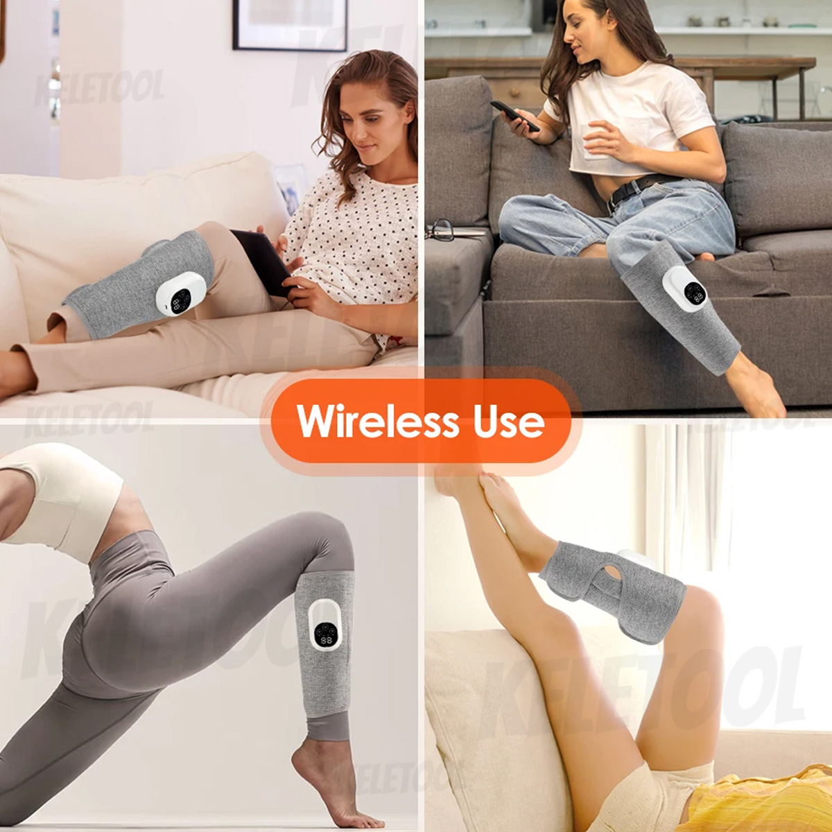 Air Pressure Calf Massager 按摩脚 3 Mode Foot Leg Muscle Relaxation ...