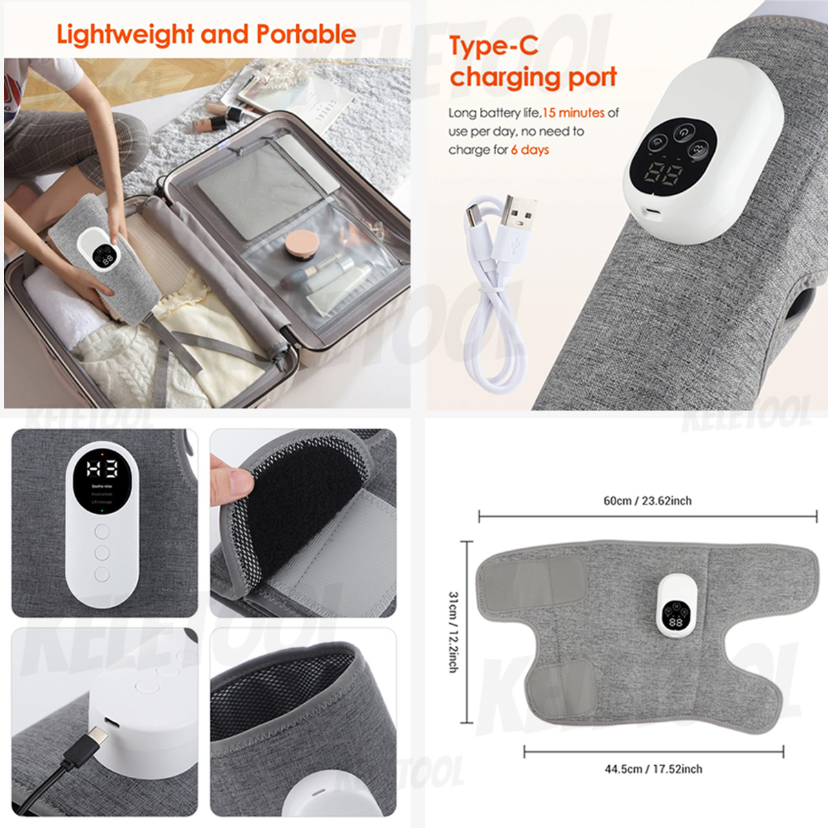 Air Pressure Calf Massager 按摩脚 3 Mode Foot Leg Muscle Relaxation ...