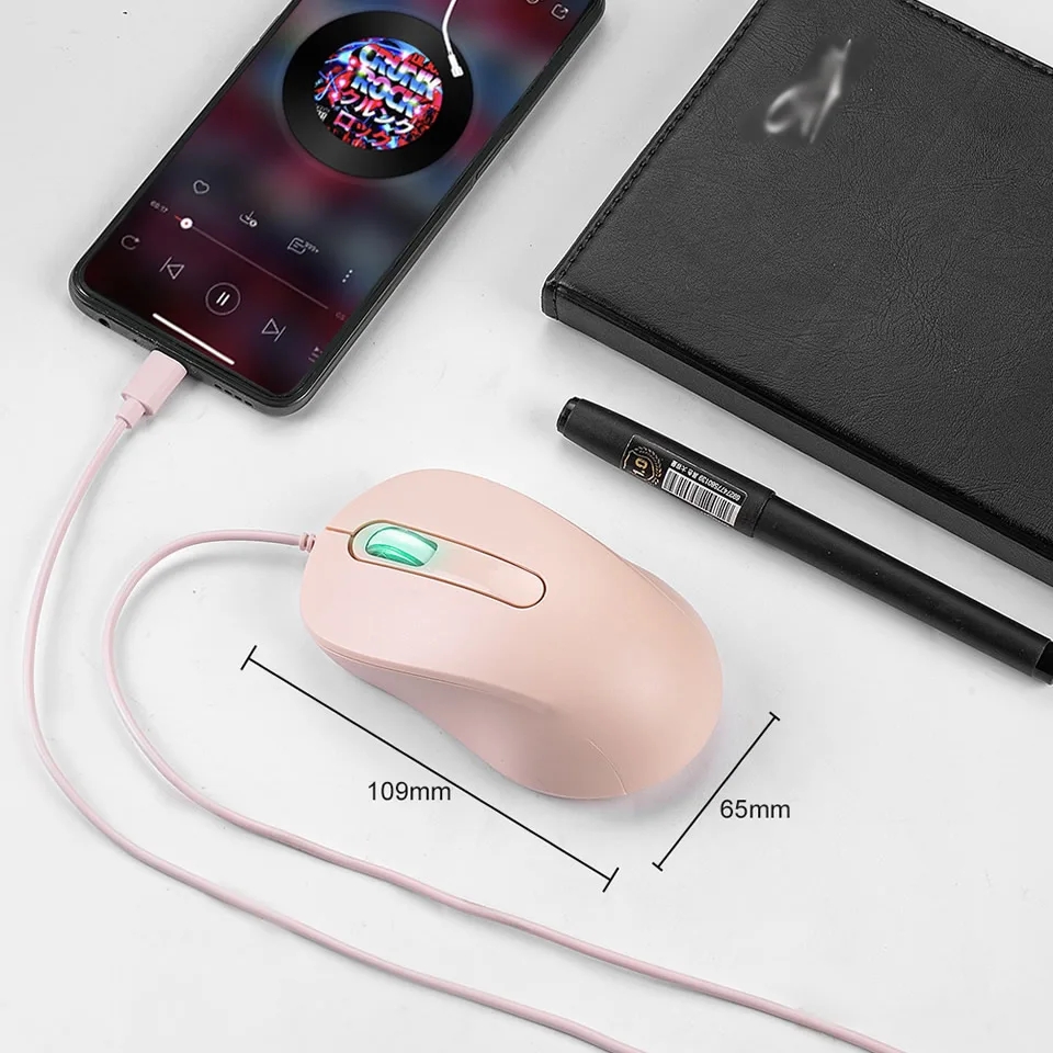 3D Type C Wired Mouse Gaming Mouse Silent Ergonomics Optical Mouse ...