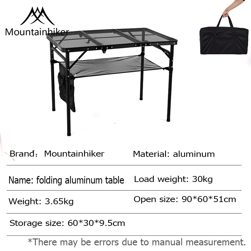 MOUNTAINHIKER outdoor camping table Meja lipat Height adjustable ...