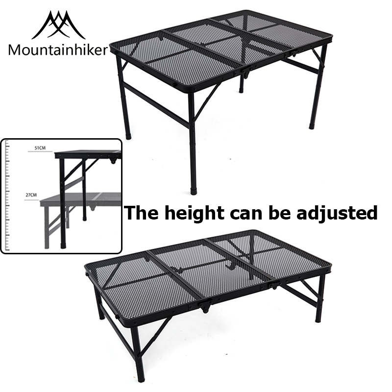 MOUNTAINHIKER outdoor camping table Meja lipat Height adjustable ...