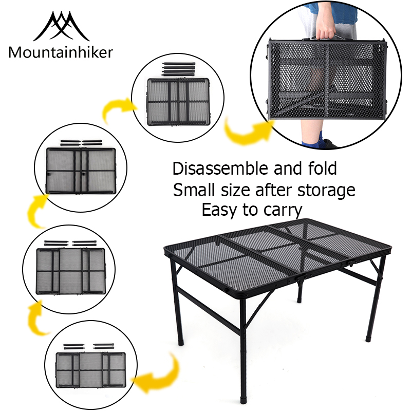 MOUNTAINHIKER outdoor camping table Meja lipat Height adjustable ...
