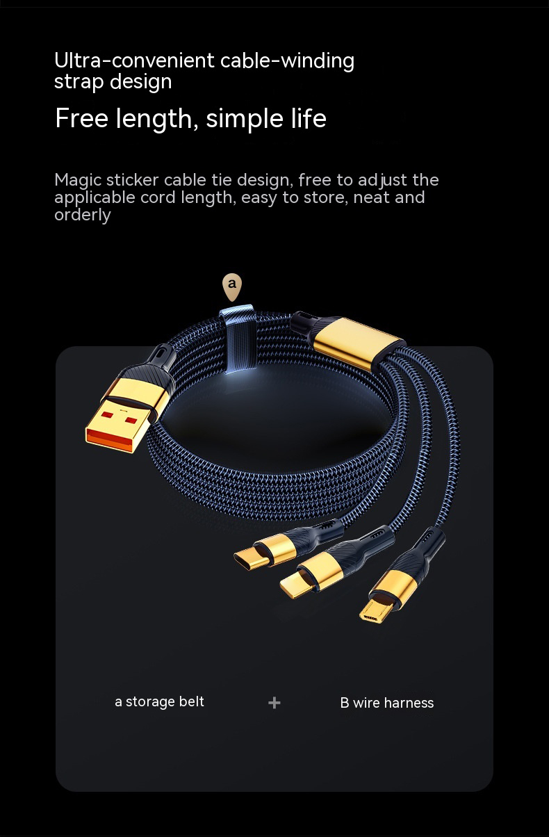 200W Ultra Fast and Efficient Length Adjustable Charging Cable for ios ...