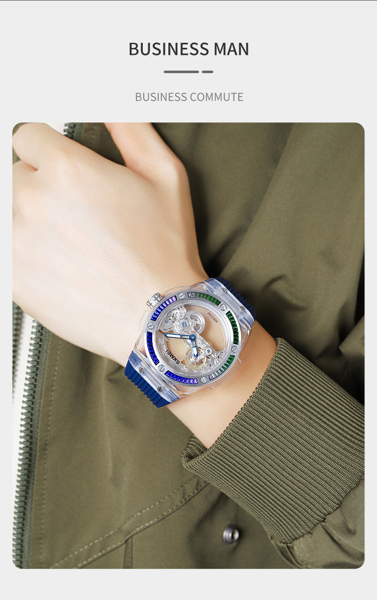 Skmei Creative Hollow Automatic Mechanical Watch Men's Sports ...