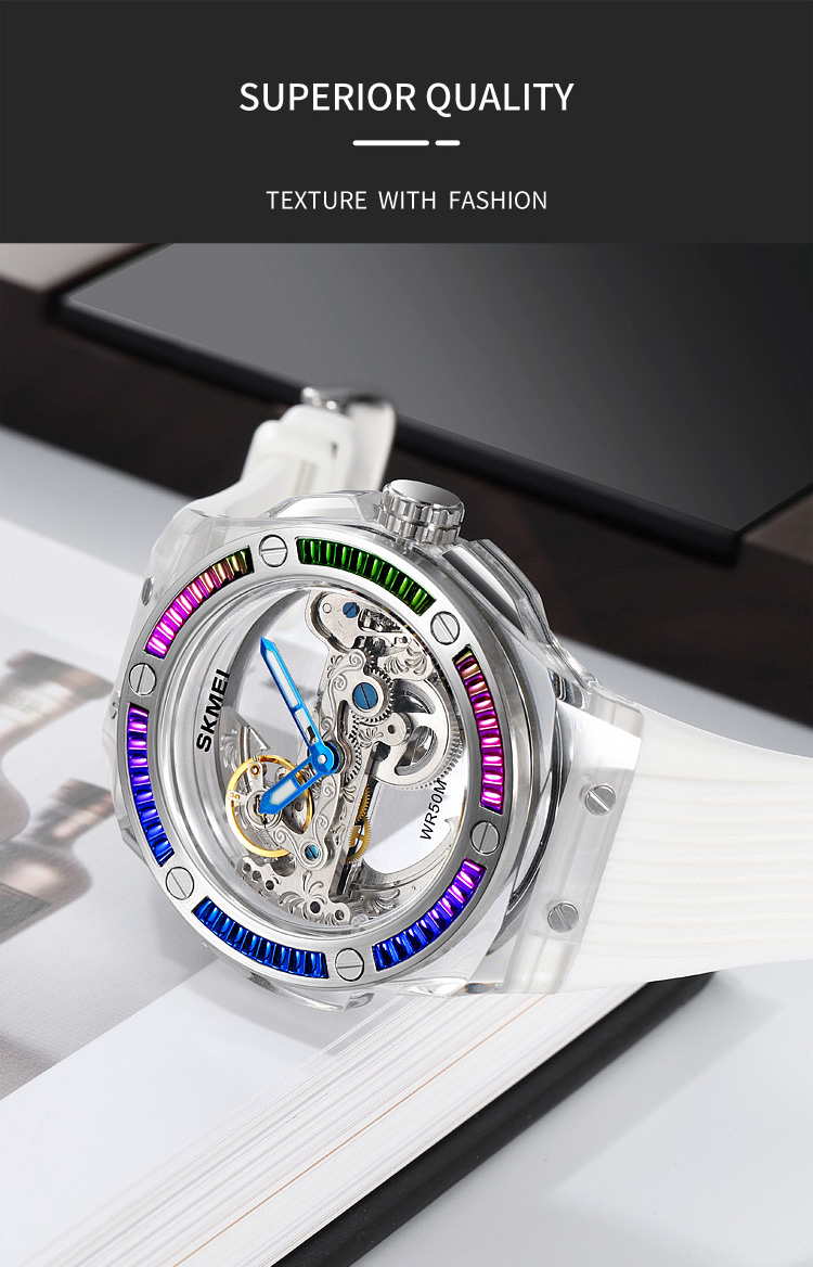 Skmei Creative Hollow Automatic Mechanical Watch Men's Sports ...