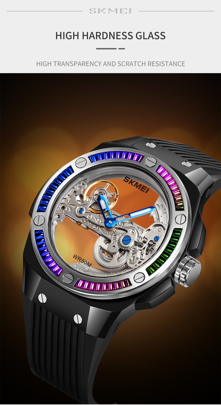 Skmei Creative Hollow Automatic Mechanical Watch Men's Sports ...