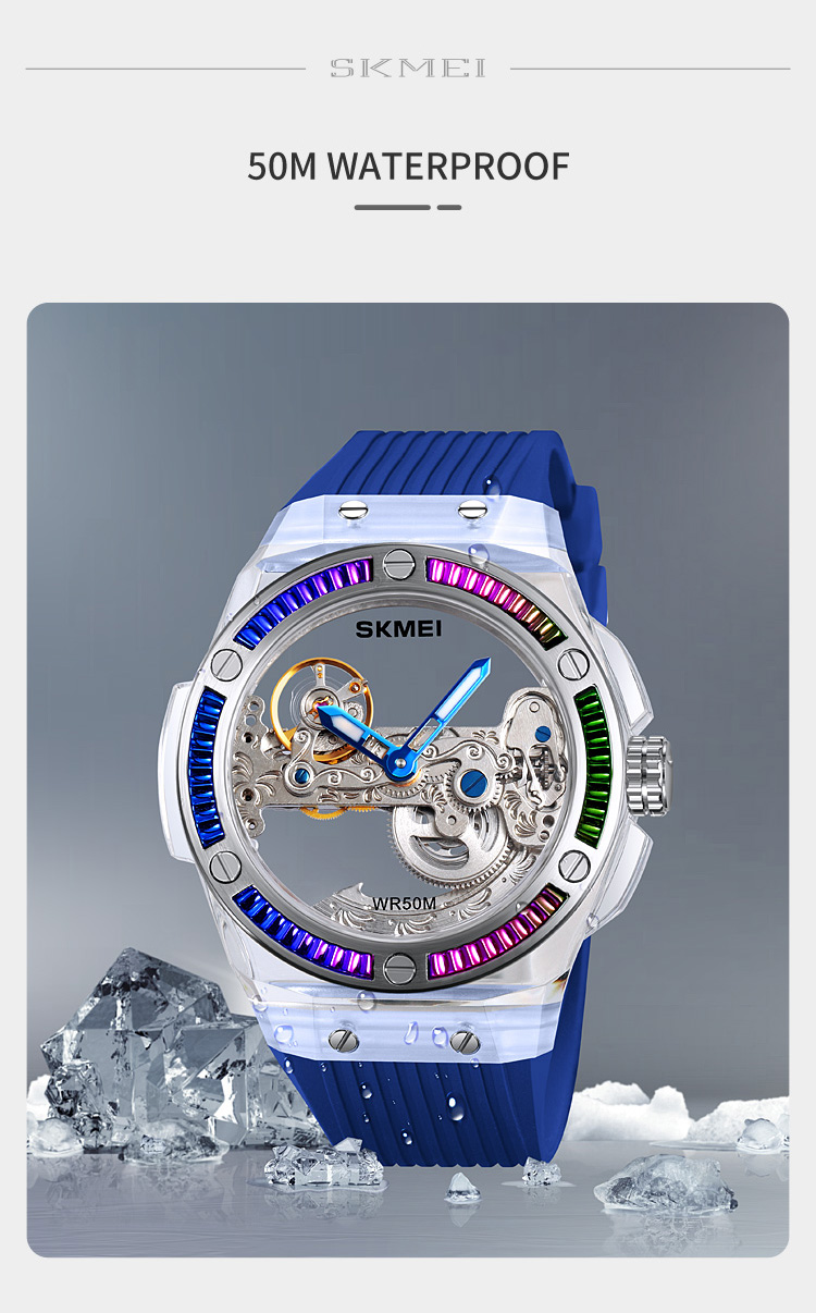 Skmei Creative Hollow Automatic Mechanical Watch Men's Sports ...