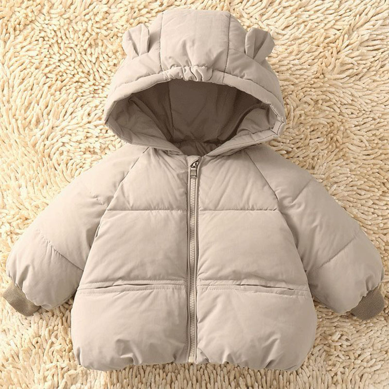New Baby Coat Winter Thickened Down Jackets Girls Boys Plush Warm Outerwear Childrens Solid ...