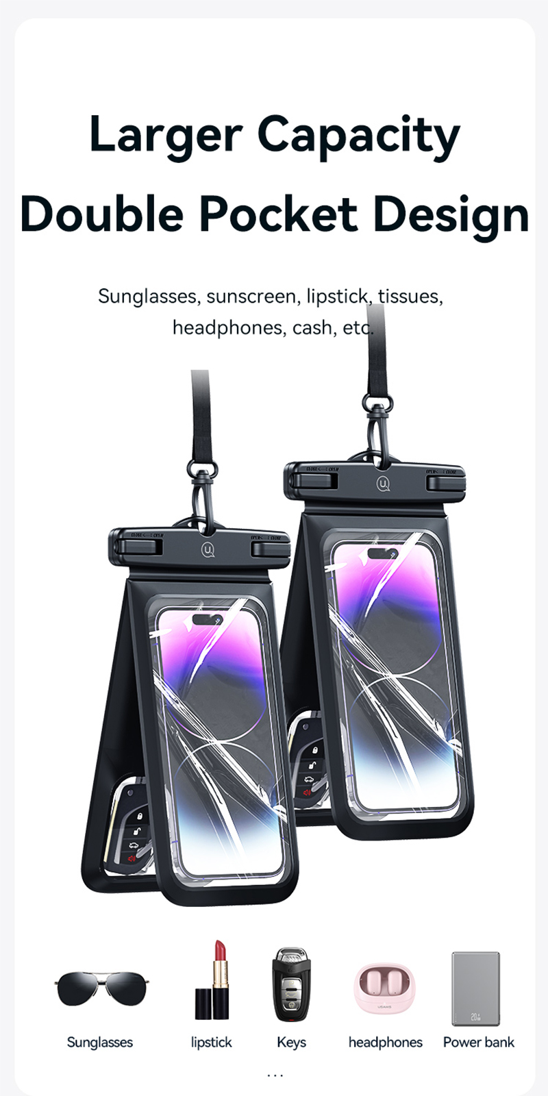 USAMS Waterproof Swimming Phone Bag | Shopee Malaysia