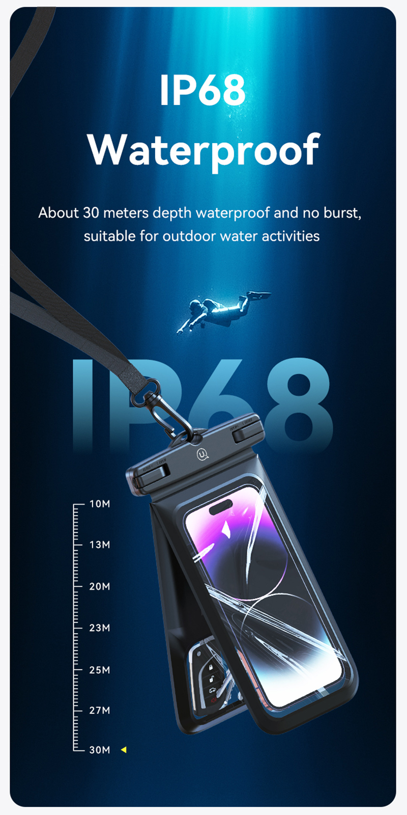 USAMS Waterproof Swimming Phone Bag | Shopee Malaysia