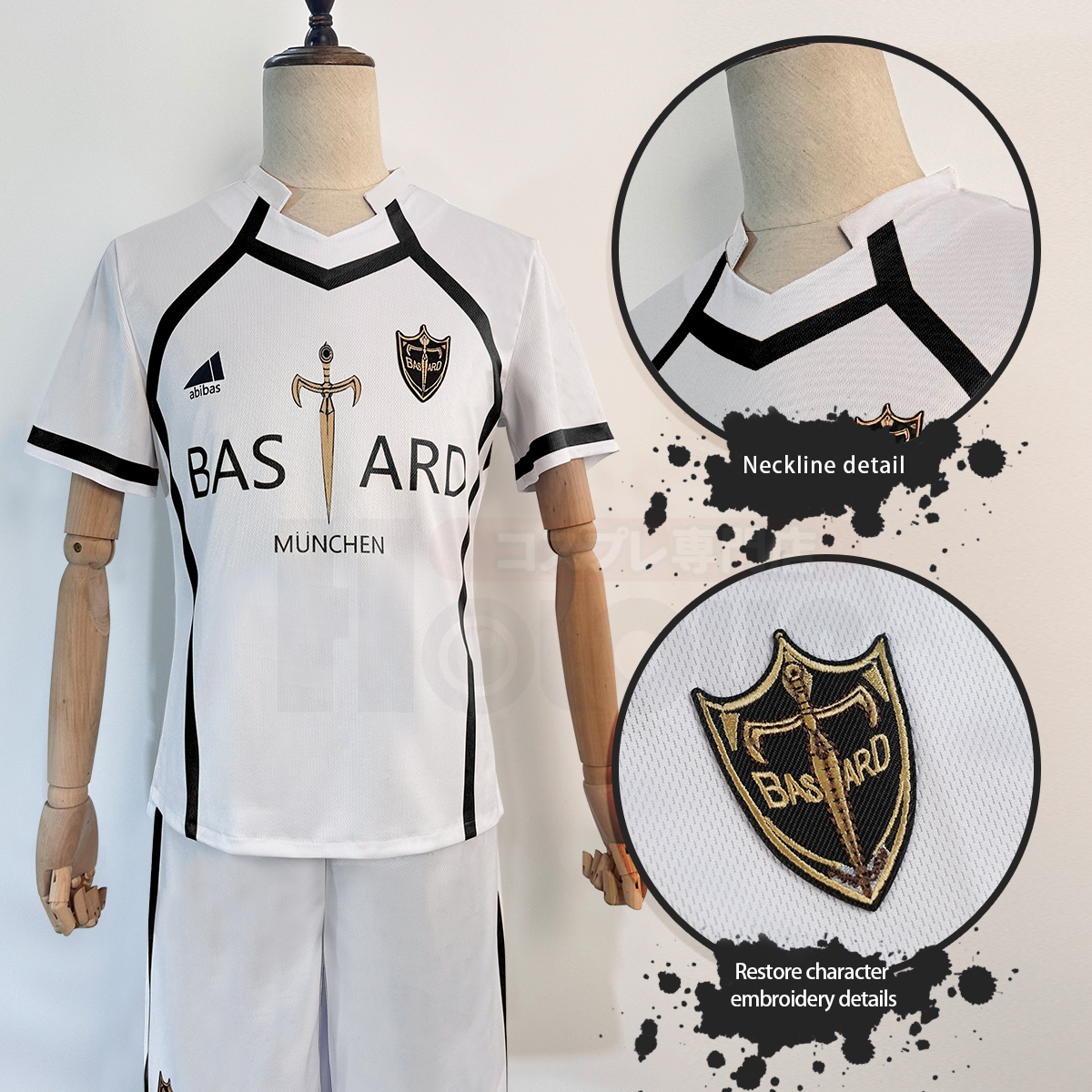 HOLOUN Blue Lock Cosplay Costume Ness Kaiser Jerseys Football Soccer ...