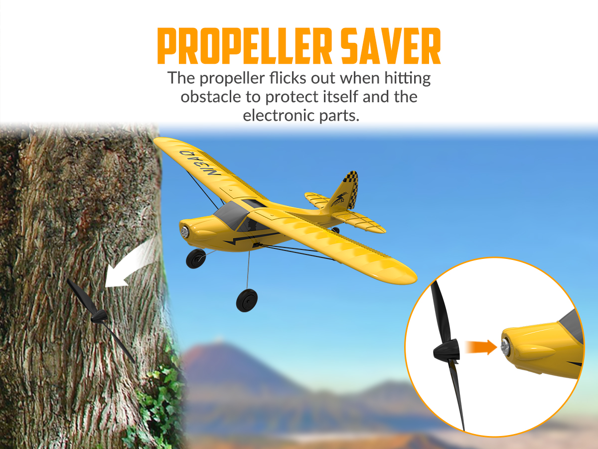 VOLANTEXRC RC Plane Sport Cub 400 2.4GHz 3CH 3level Flight Control ...