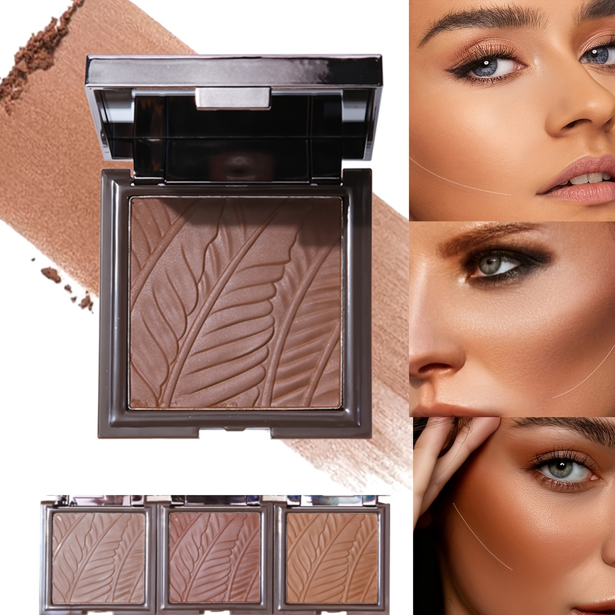 Matte Chocolate Brown Contouring Powder Natural Three-Dimensional ...