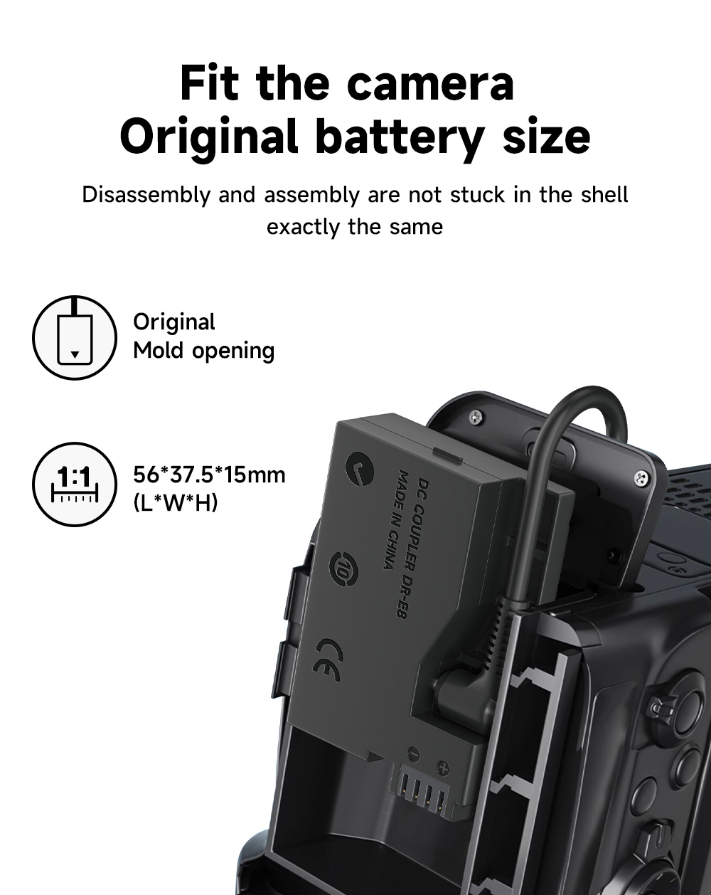 Cityork DR-E8 LP-E8 LP E8 LPE8 Dummy Battery With UK AC Power Adapte ...