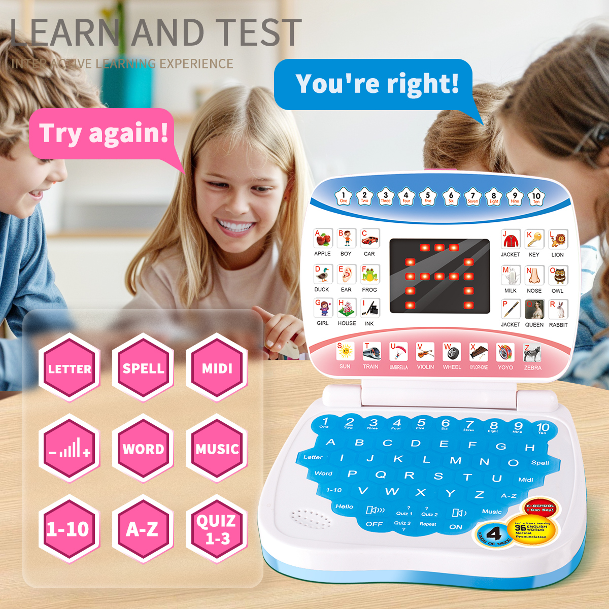 Smart Preschool Laptop Interactive Learning Tablet Delightful ...