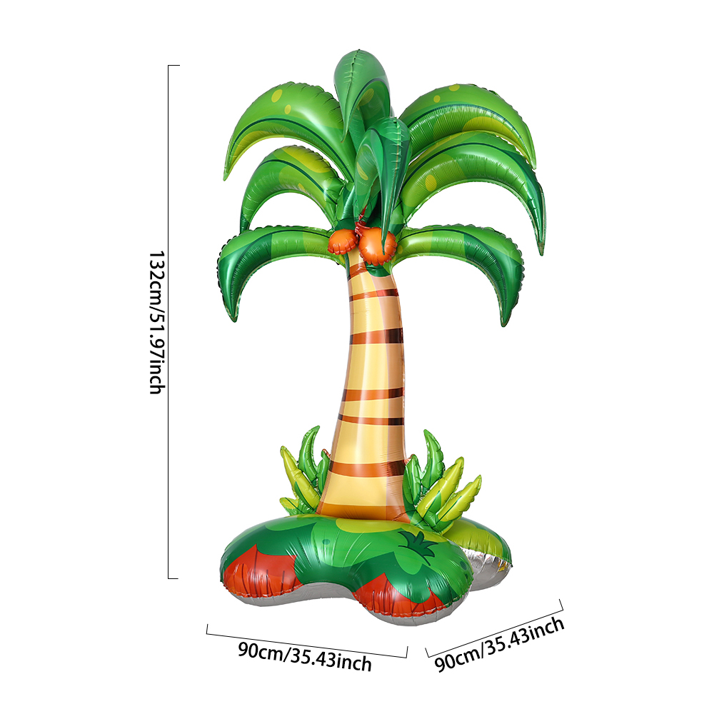 2pcs/set Coconut Tree Flamingo Balloon Hawaii Party Scene Decoration ...