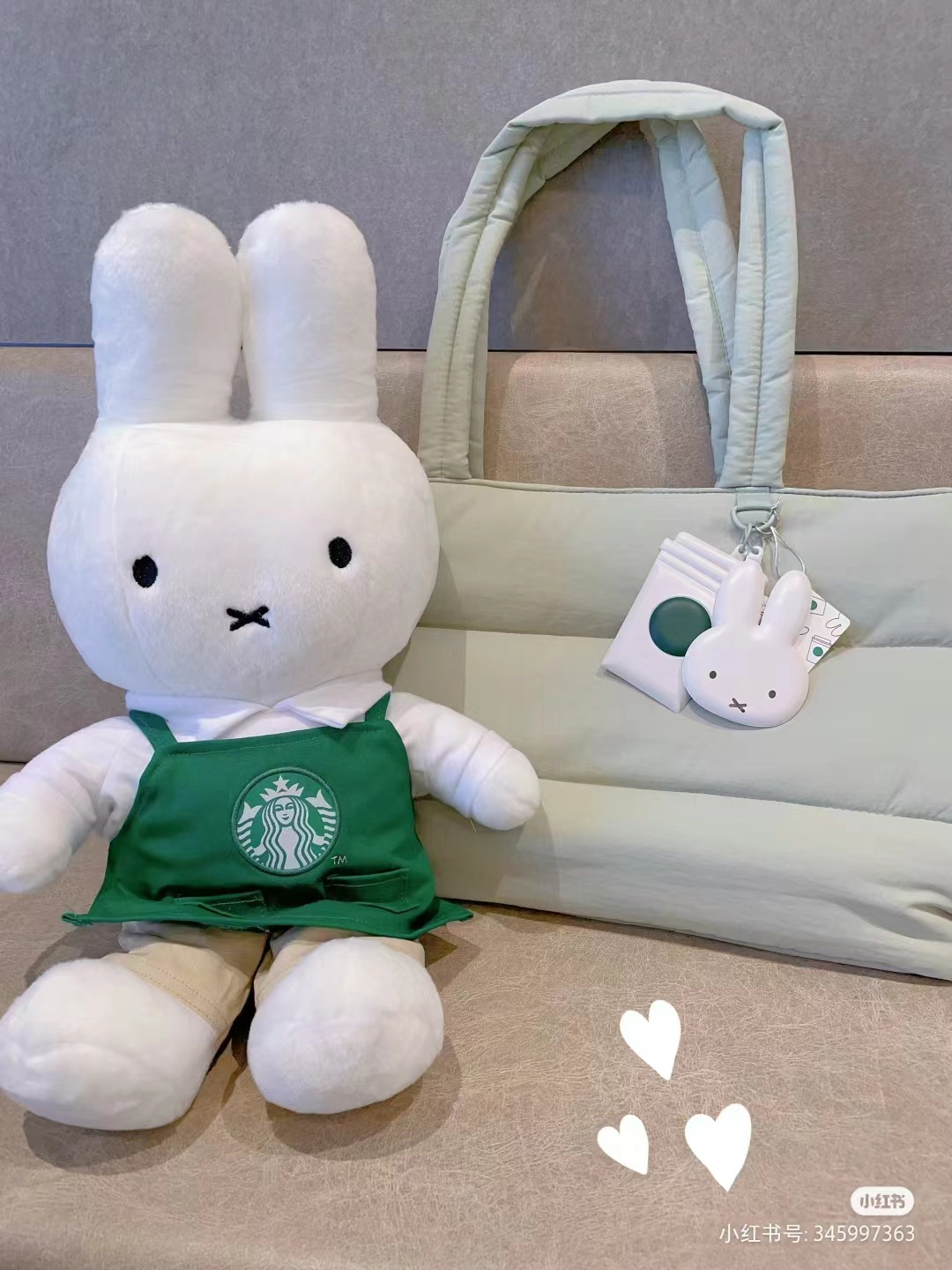 (Ready stock promotion) Miffy rabbit miffy Starbucks co-branded down ...