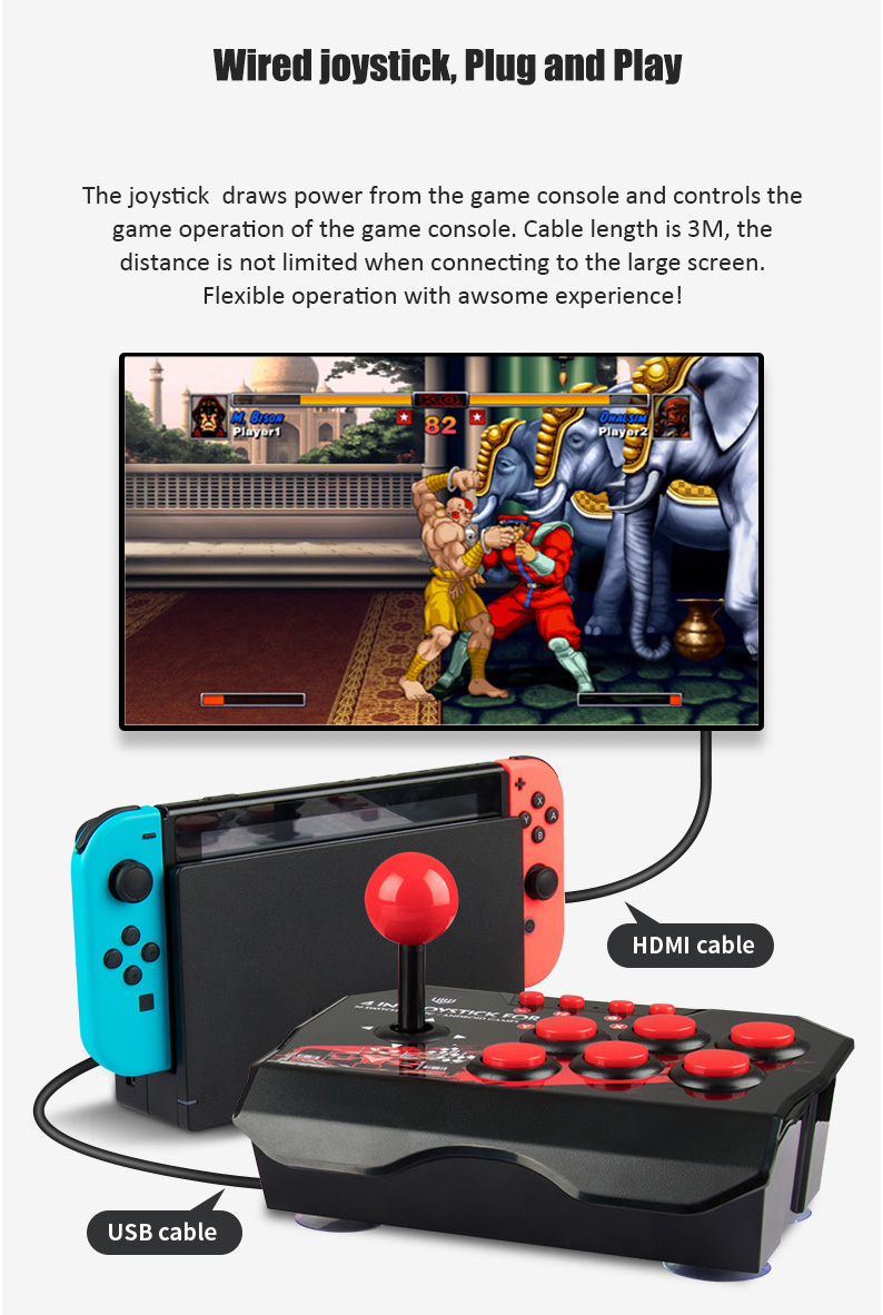 Switch accessory game wired controller Street Fighter King fighting ...
