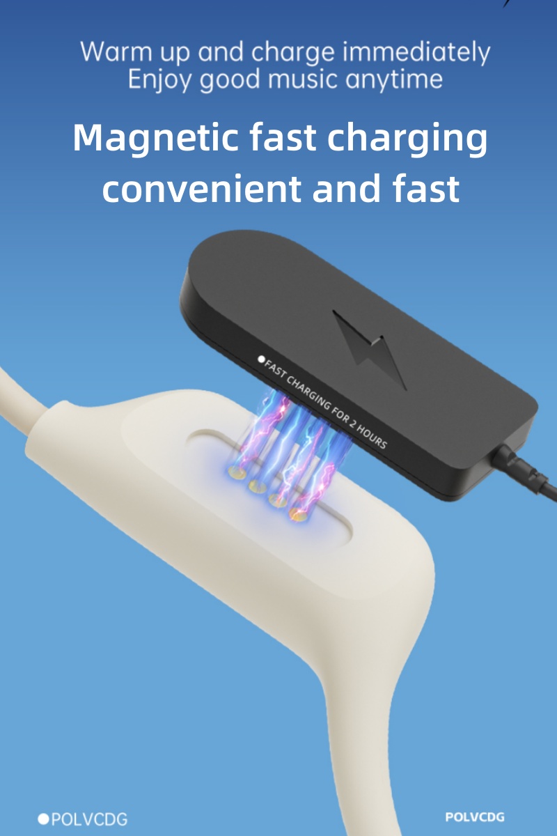 Polvcdg-X7 IPX8 Waterproof Bone Conduction Swimming Headphones True ...