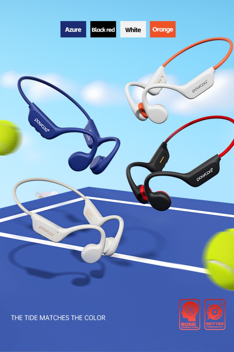 Polvcdg-X7 IPX8 Waterproof Bone Conduction Swimming Headphones True ...