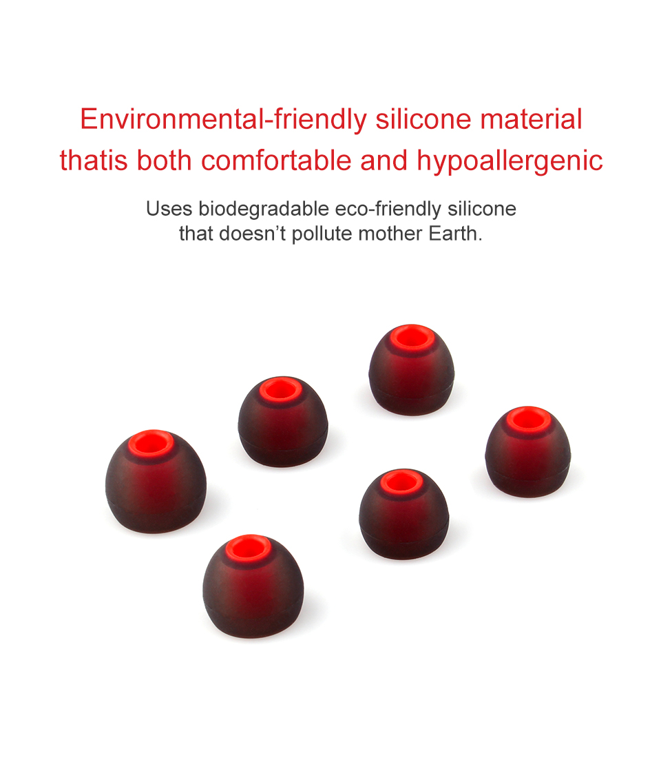 TRN 3 Pairs(6pcs) In Ear Tips Earbuds Earphones Red Eartips For TRN MT1 ...