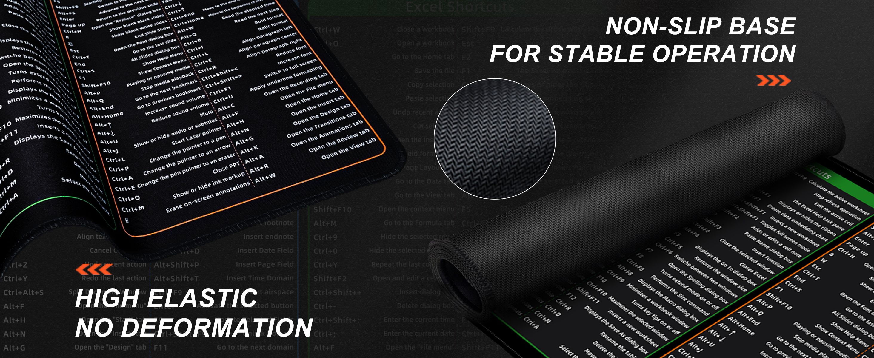 Excovip Mouse Pad English Shortcut Key English Large Size Soft ...