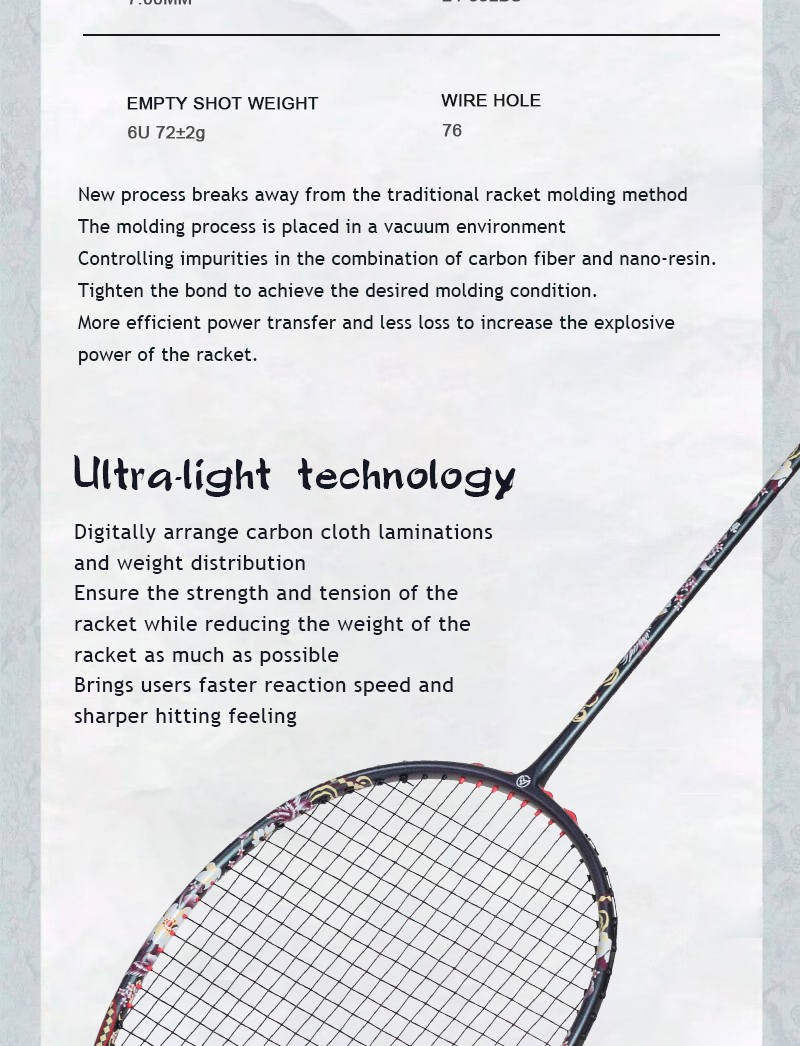 ALPSPORT HQ 6U Max 35LBS Balanced Badminton Racket Single With Bag ...