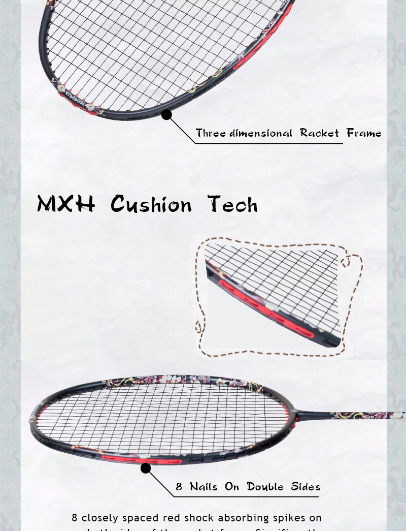 ALPSPORT HQ 6U Max 35LBS Balanced Badminton Racket Single With Bag ...