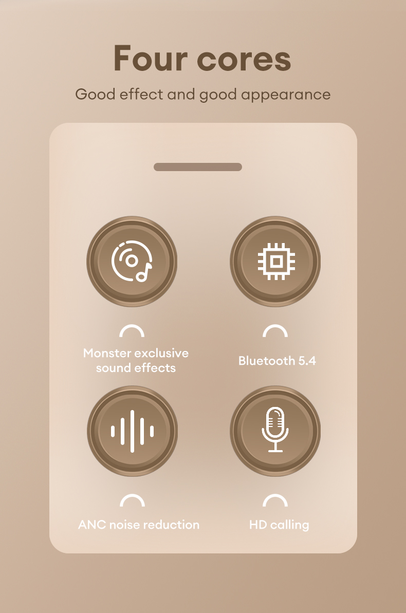 Monster XKT27 Bluetooth Earphone HIF Sound Quality Intelligent Noise ...