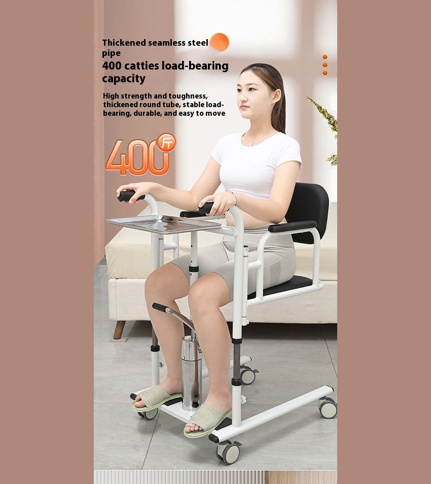 Multi-Functional Lifting Commode Wheelchair Elder lifting and transfer ...