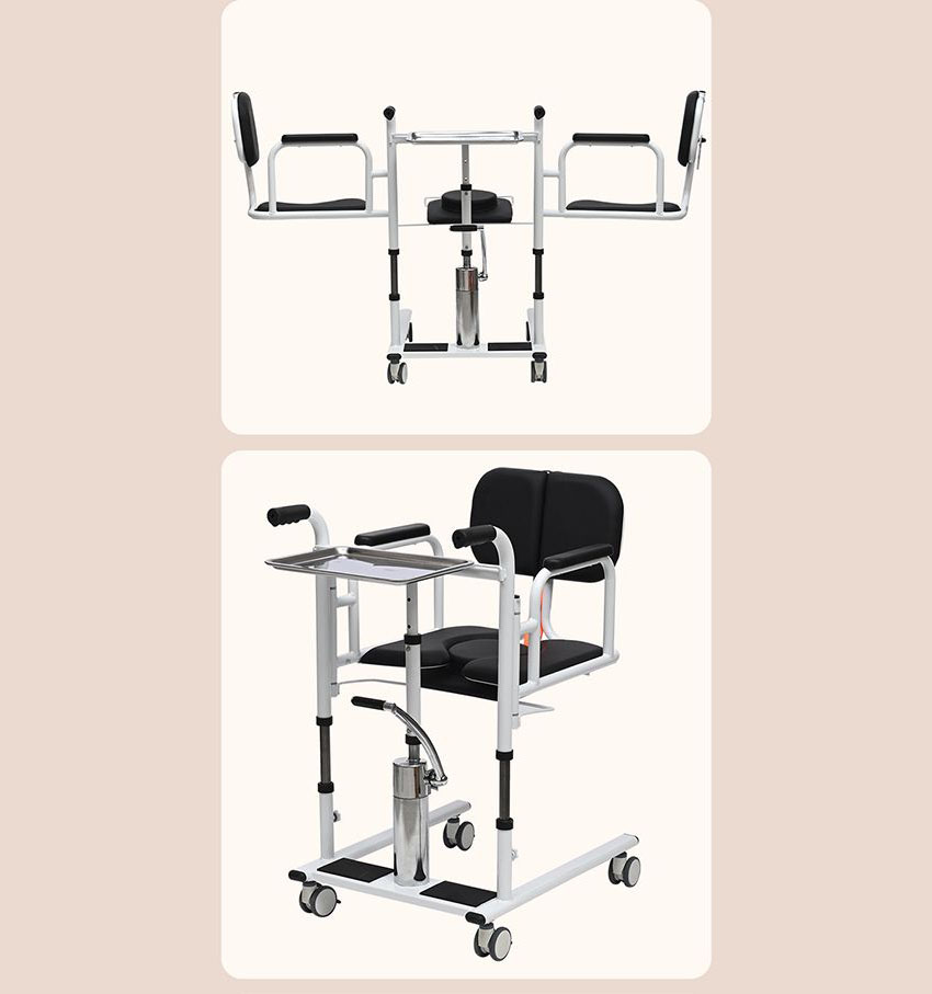 Multi-Functional Lifting Commode Wheelchair Elder lifting and transfer ...