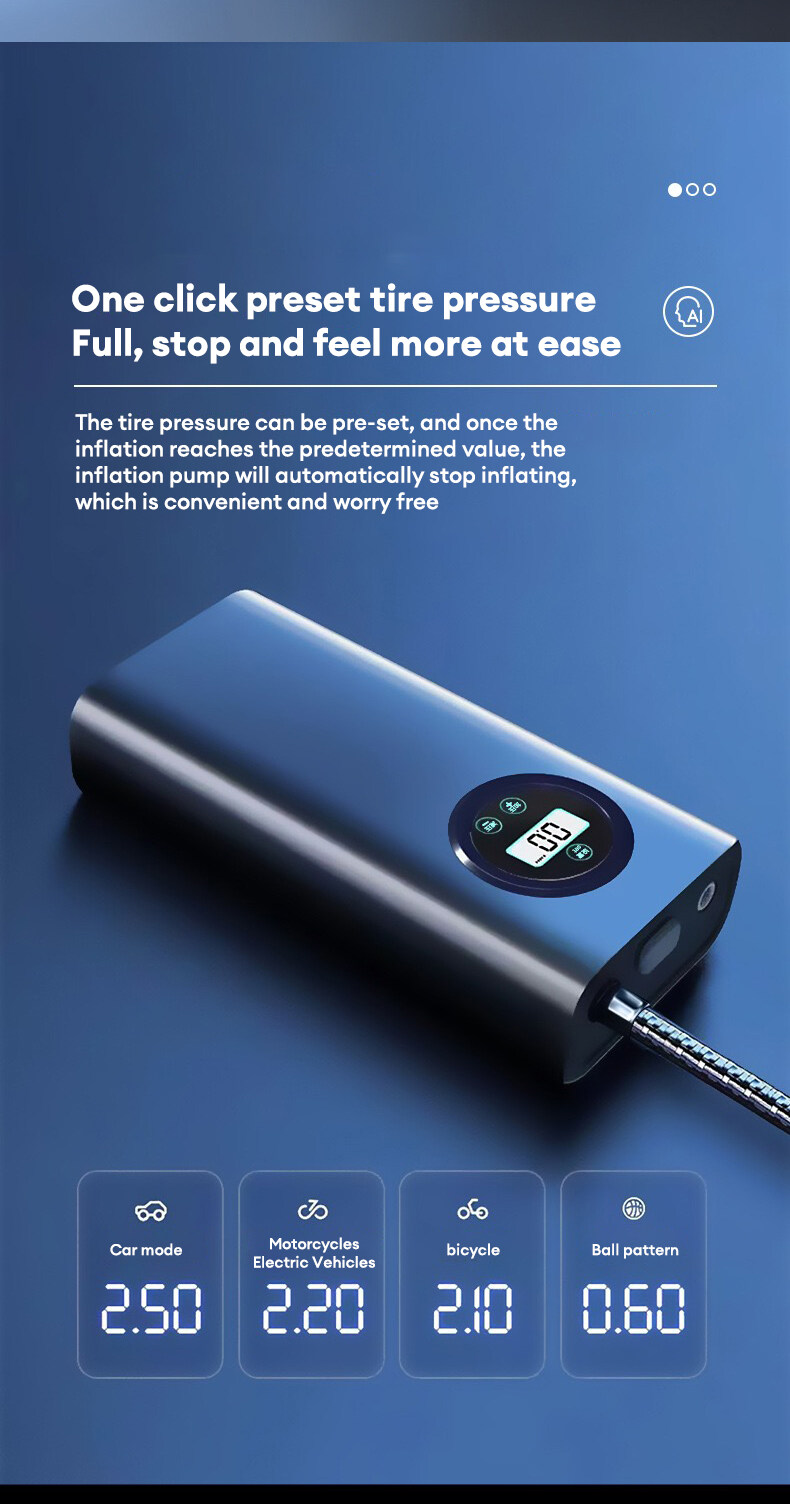 LCD Car Tyre Inflator Tyre Pressure Pump 12V Wireless Electric Tire ...
