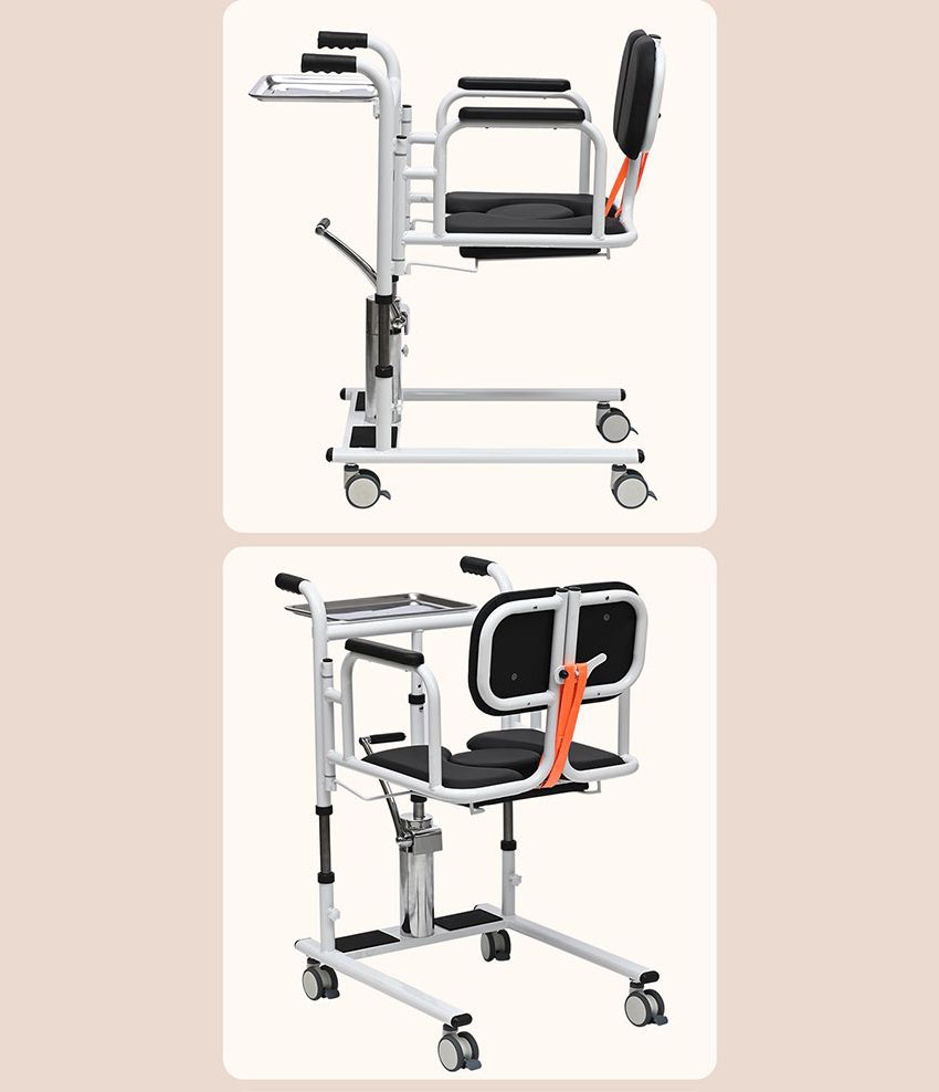 Multi-Functional Lifting Commode Wheelchair Elder lifting and transfer ...