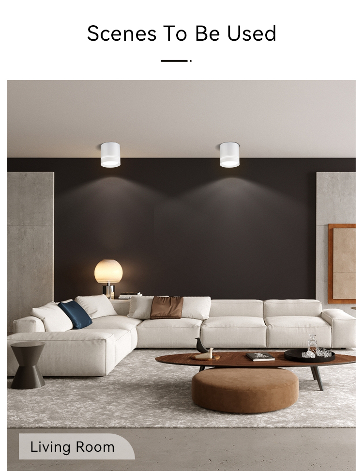 3 Colors Surface Downlight Led Spot Celing Light Panel Lights 5/10/15W ...