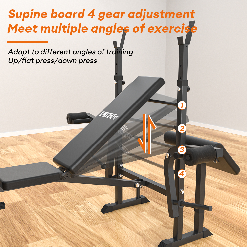 OneTwoFit Bench Press Multifunctional Weight lifting Chair Gym Exercise ...