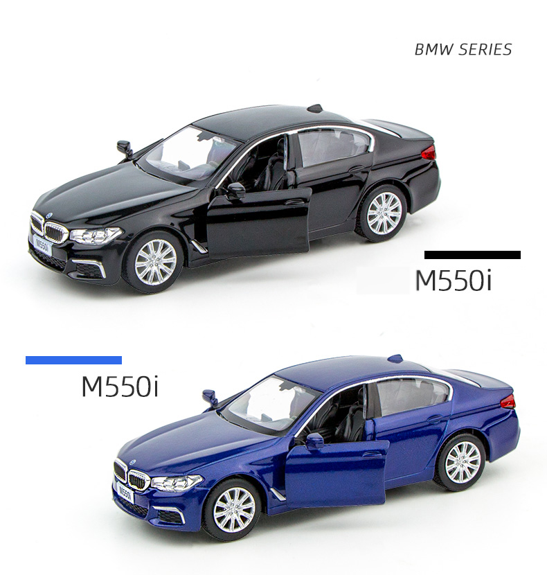 RMZ CITY 1:36 BMW M550i 5 Series Simulation Die Cast Car Models Diecast Alloy Metal Miniature ...